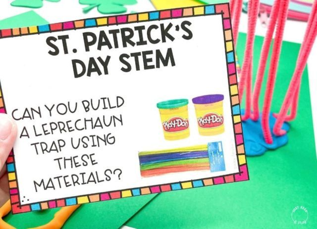 Leprechaun Traps St. Patrick's Day STEM Challenge - Just Reed & Play