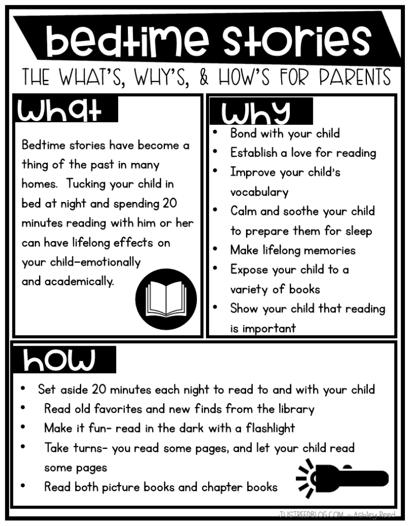 bedtime story guide for parents | Just Reed & Play