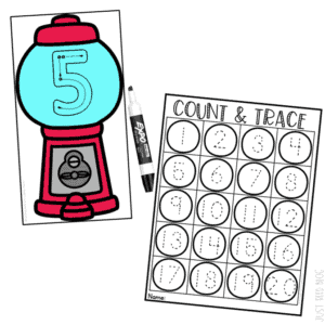 bubble gum math numeral practice 2 | Just Reed & Play