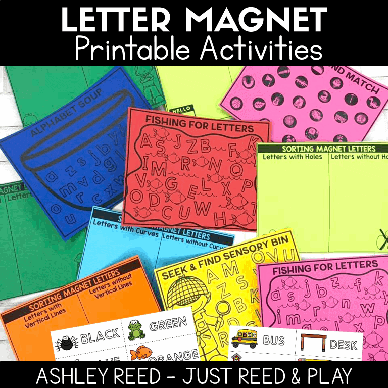 letter magnet activities square tpt cover - Just Reed & Play