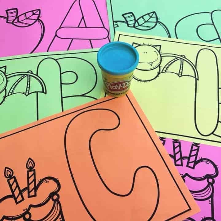 FREE Playdoh Alphabet Mats to Teach Letter Formation | Just Reed & Play