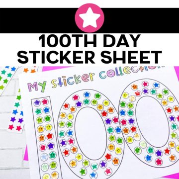100TH DAY STICKER SHEET FREE RESOURCE IMAGE - Just Reed & Play