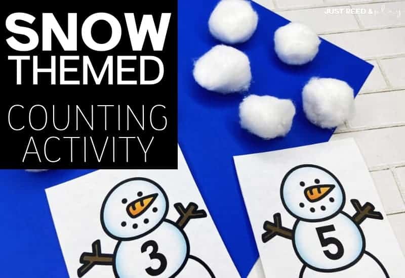 Winter Counting Activity for Preschool | FREE Printable - Just Reed & Play