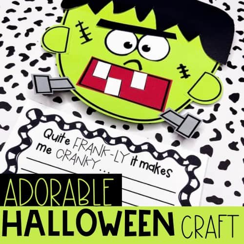 Adorable Frankenstein Craft for Halloween - Just Reed & Play