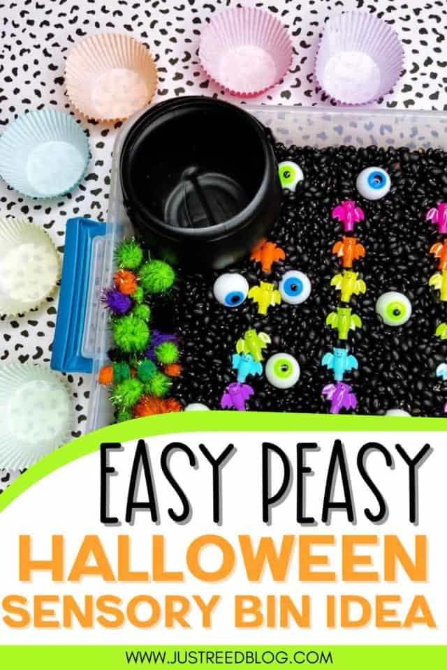 Halloween Themed Sensory Bin Idea - Just Reed & Play