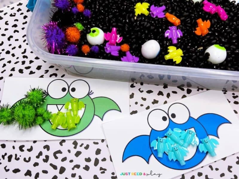 Halloween Themed Sensory Bin Idea - Just Reed & Play