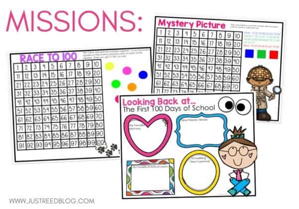 Digital Fun on the 100th Day of School - Just Reed & Play