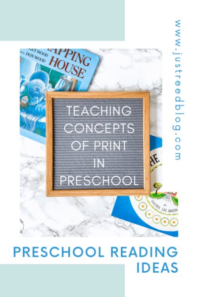 Concepts of Print In Preschool and 10 Fun Activities - Just Reed & Play