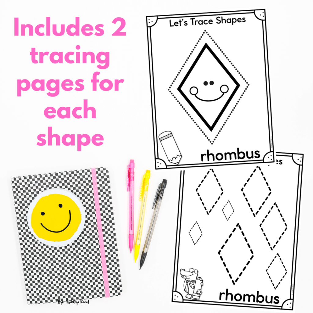 Shape Tracing Printables for Preschool and Kindergarten 2D Shapes ...