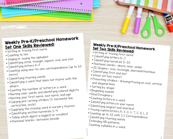 Homework for Preschool: Why Parents and Kids Actually Love it - Just ...