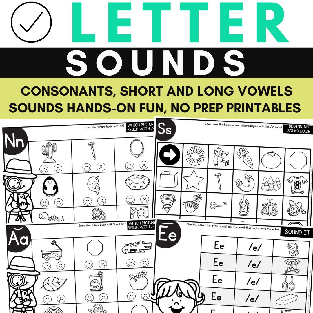 Letter Sound Activities Alphabet Intervention Worksheets and Printables ...