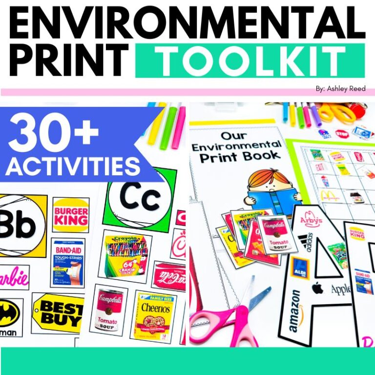 Environmental Print Alphabet Activities & Classroom Labels for Pre ...